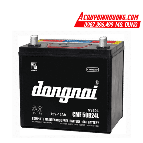 Ắc Quy Đồng Nai CMF 50B24LS (12V-45ah) cọc lớn
